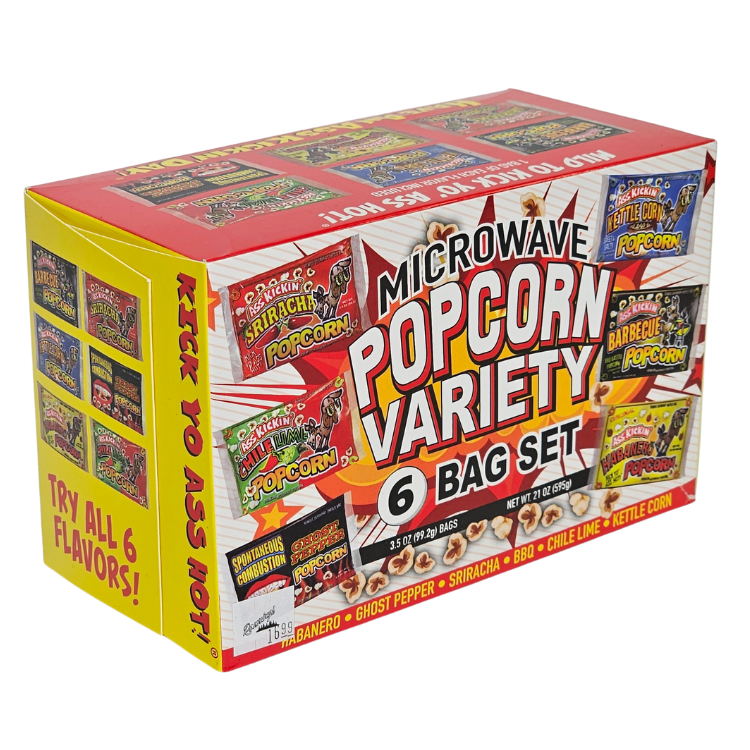 Ass Kickin’ Microwave Popcorn Set – 6 Flavors – RONNINGS